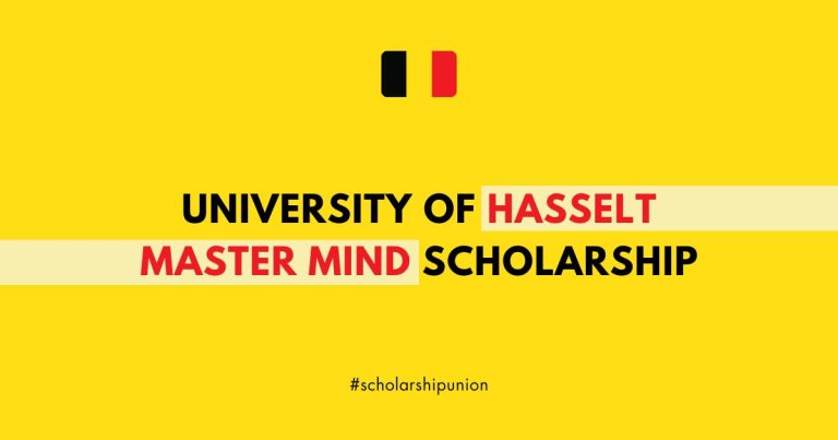 University of Hasselt Master Mind Scholarship 2025 in Belgium