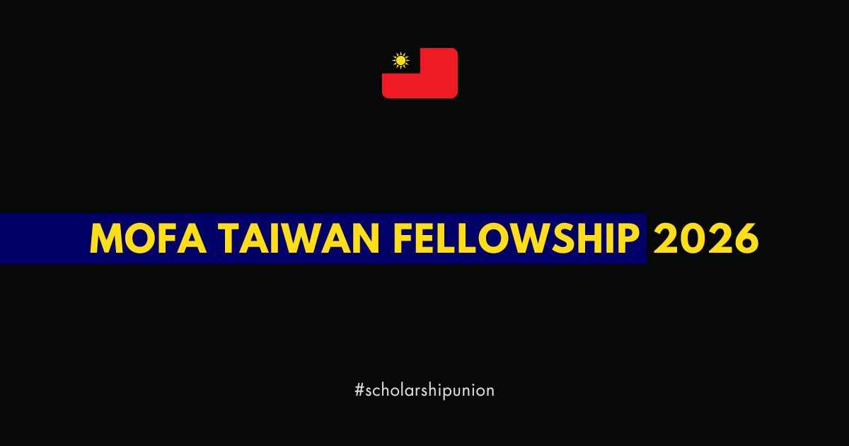 MOFA Taiwan Fellowship 2026 | Fully Funded Opportunity