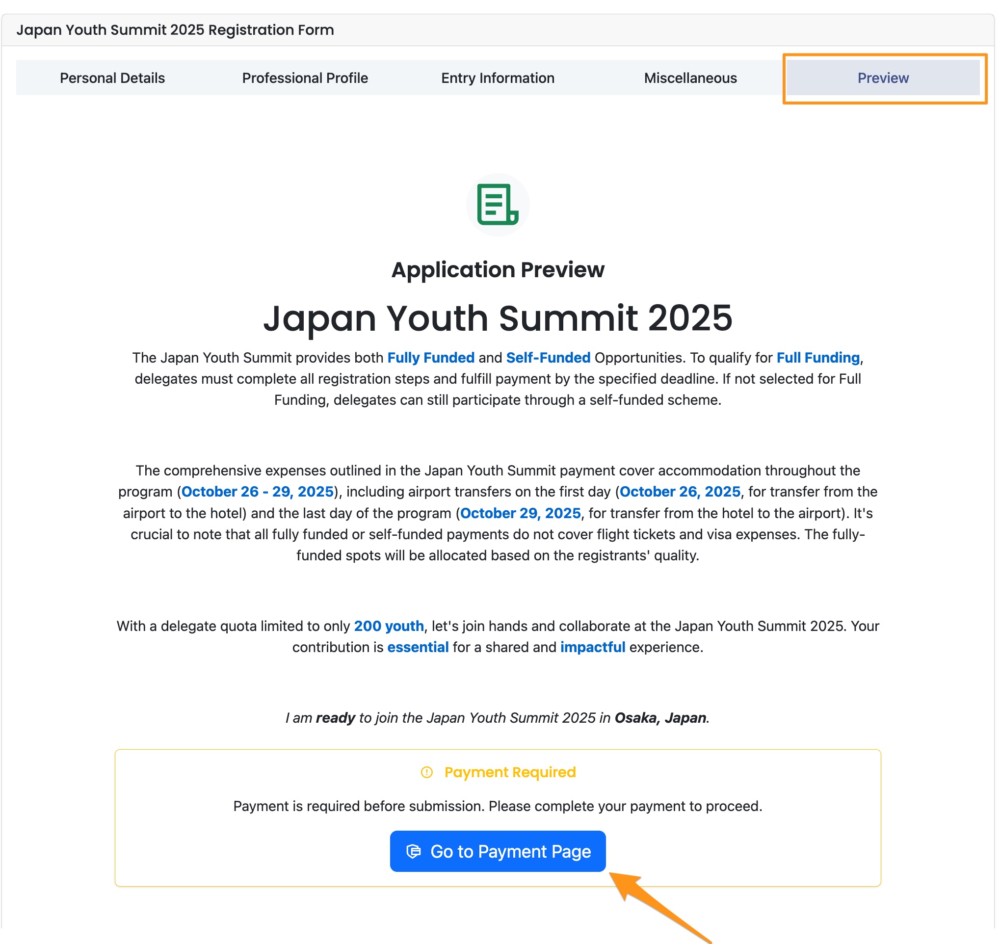 Step by Step Application Process of Japan Youth Summit 2025