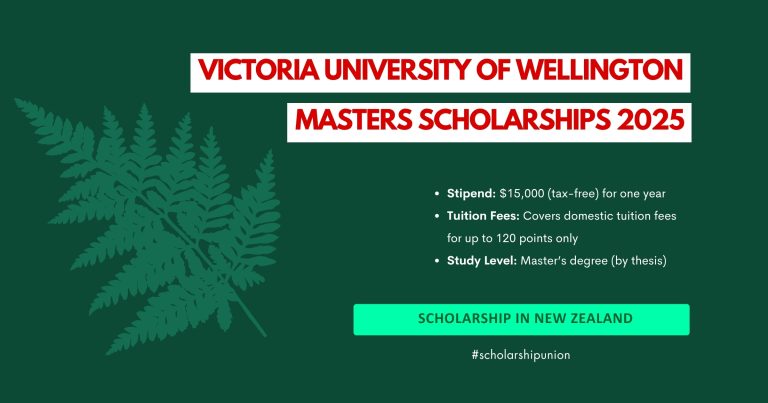 Victoria University of Wellington Postgraduate Scholarship ...
