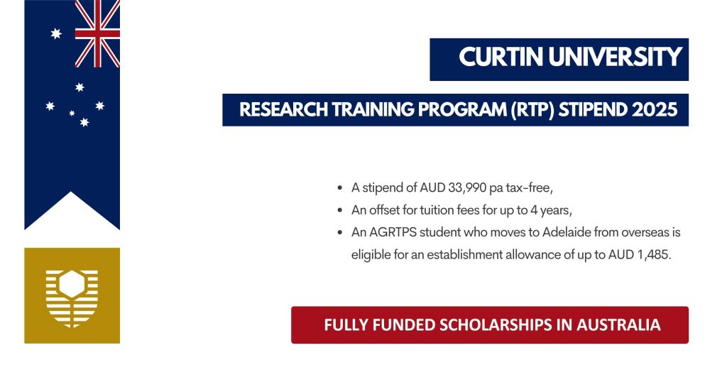 Curtin University Research Training Program (RTP) 2025