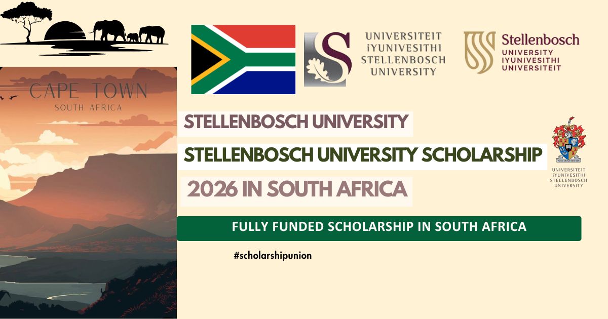 Stellenbosch University Scholarship 2026 in South Africa