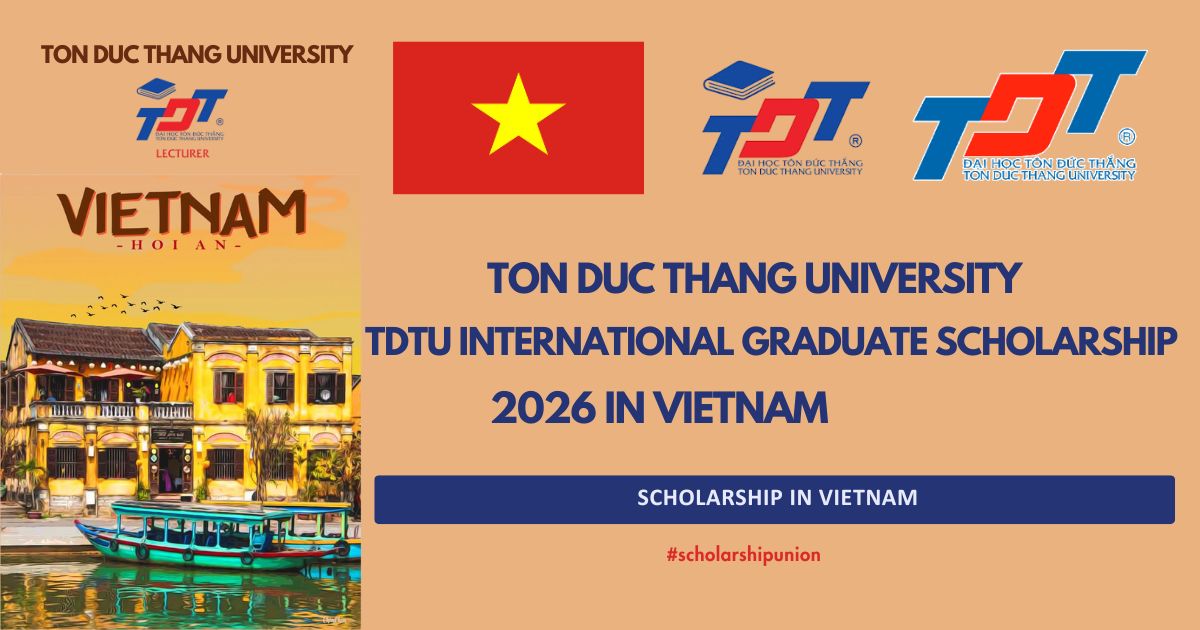 TDTU International Graduate Scholarship 2026 in Vietnam