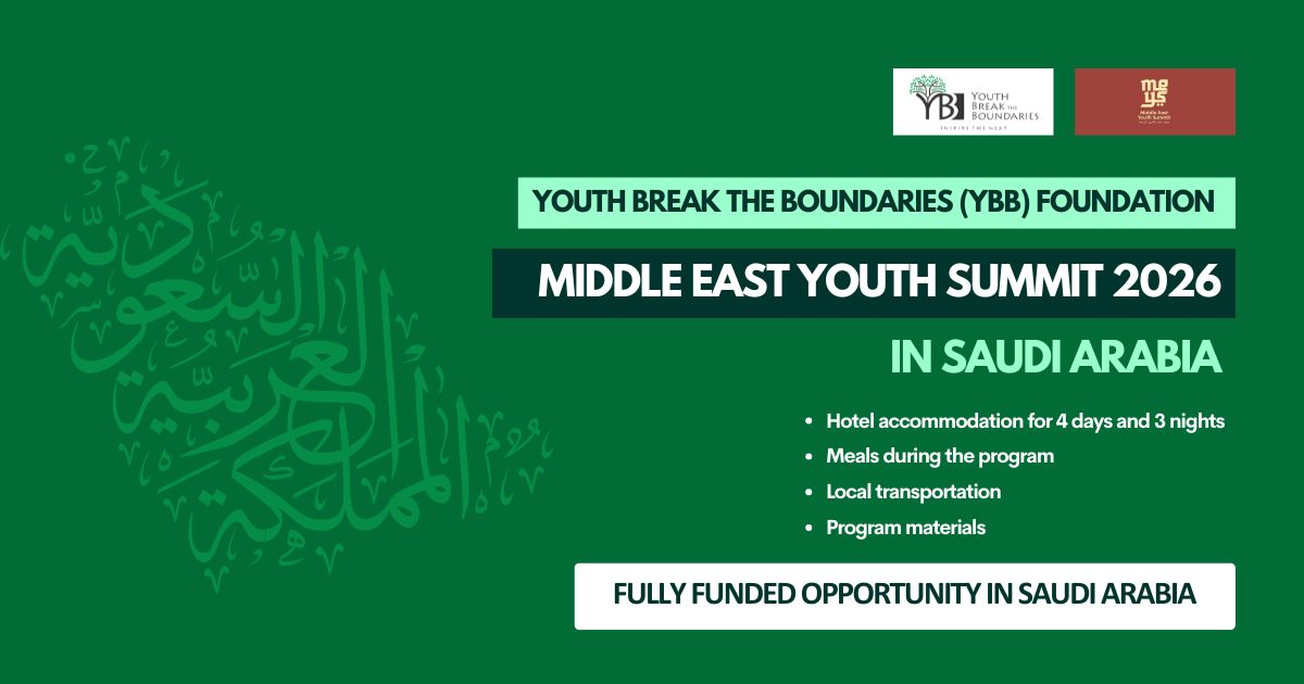 Middle East Youth Summit 2026 in Saudi Arabia – Apply Now