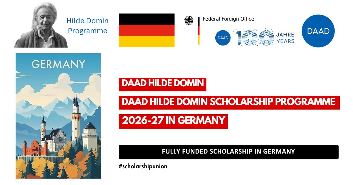 DAAD Hilde Domin Scholarship Programme 2026-27 in Germany