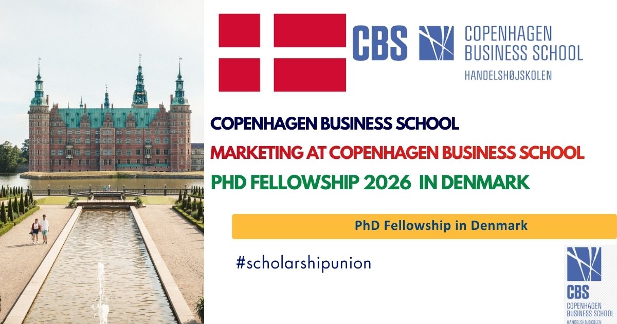 Marketing at Copenhagen Business School PhD Fellowship 2026 in Denmark | Fully Funded