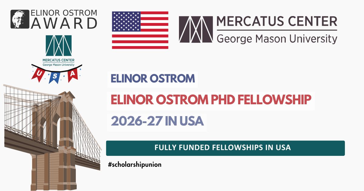 Elinor Ostrom PhD Fellowship 2026-27 in USA | Fully Funded