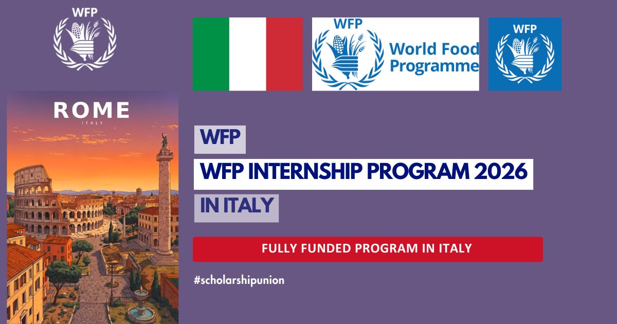 WFP Internship Program 2026 in Italy | Fully Funded