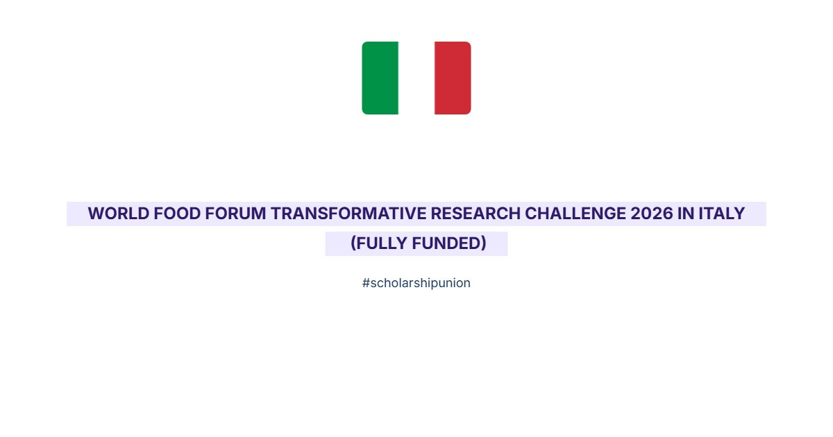 Transformative Research Challenge 2026 in Italy | Fully Funded