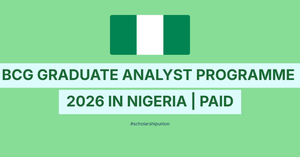 BCG Graduate Analyst Programme 2026 in Nigeria